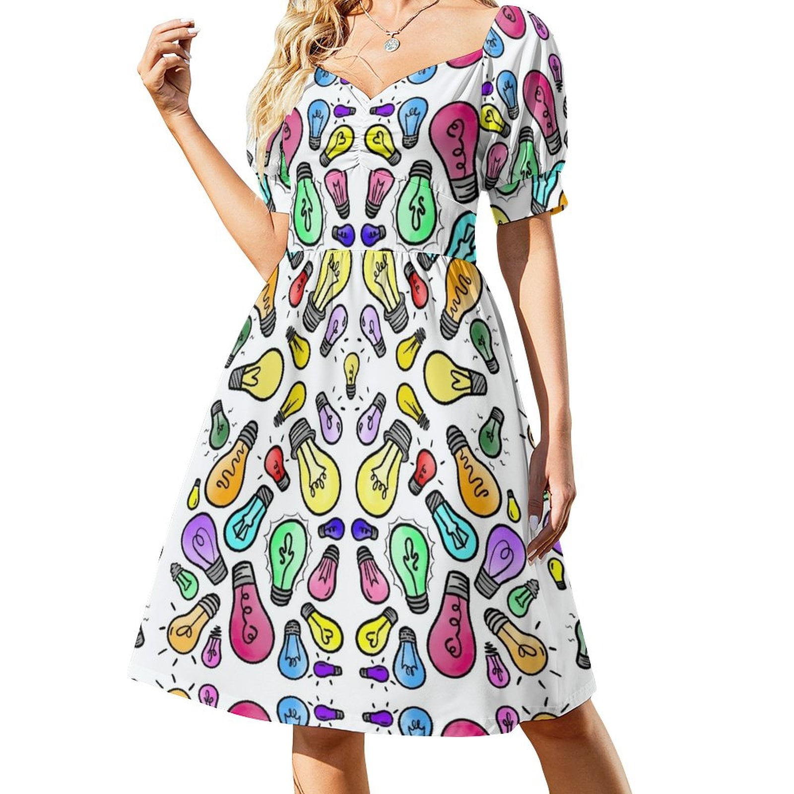 Colorful STEAM lightbulbs Dress dresses for women 2024 beach outfits ...