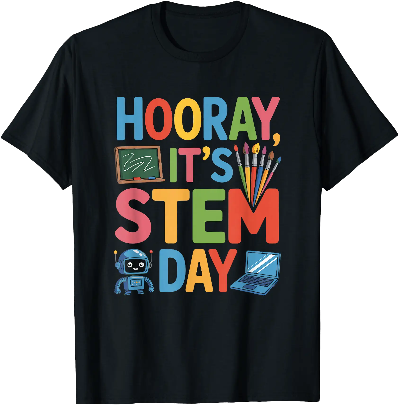 Colorful STEM Day Celebration T-Shirt for Science Enthusiasts and ...