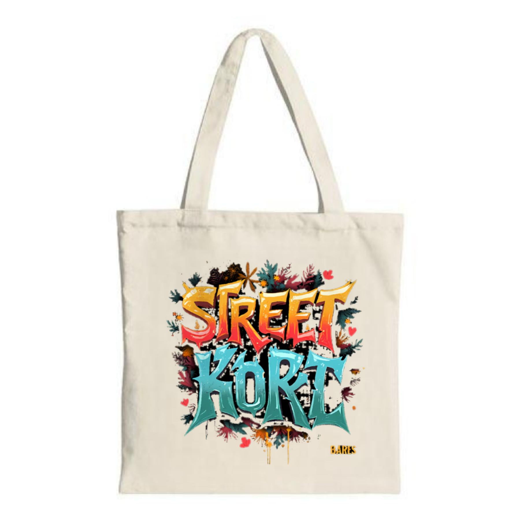 Colorful ' STREET ' and ' KORT ' bold text on a background surrounded ...