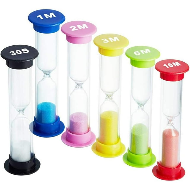 Colorful Sand Timers Set Durable PVC & Glass Hourglasses Time ...