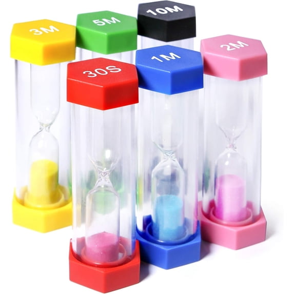 Colorful Sand Timers Set, Sandglass Hourglass Timer 30sec, 1min, 2mins ...