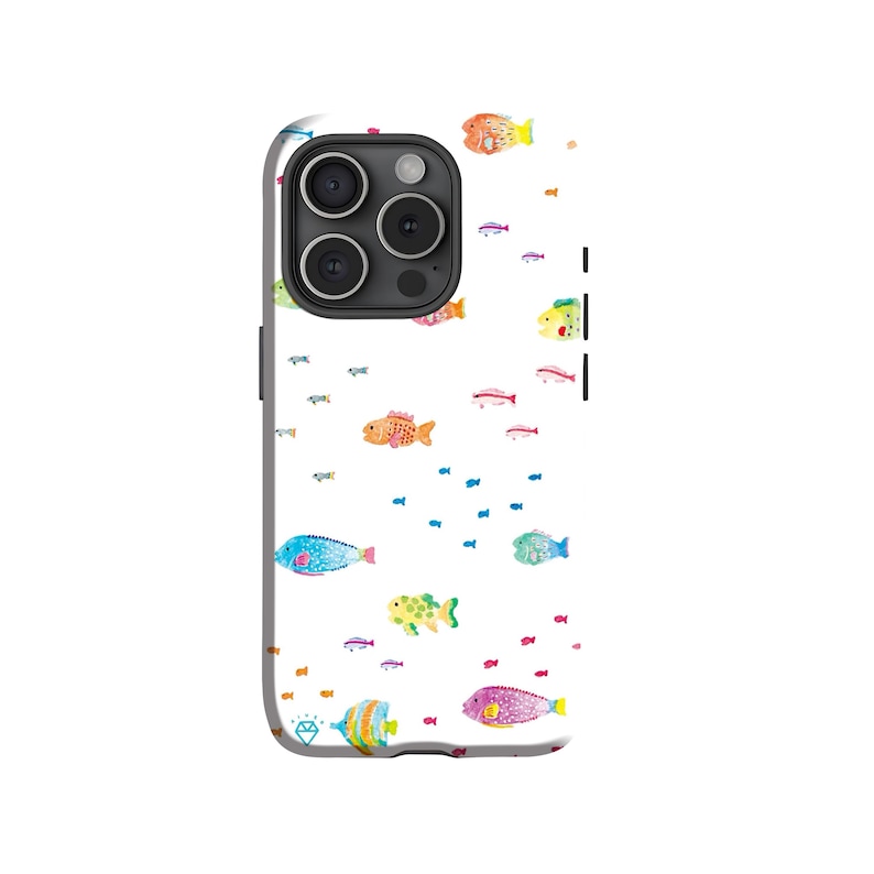 Colorful Sardines Ocean Phone Case Quirky Foodie Coastal Aesthetic ...