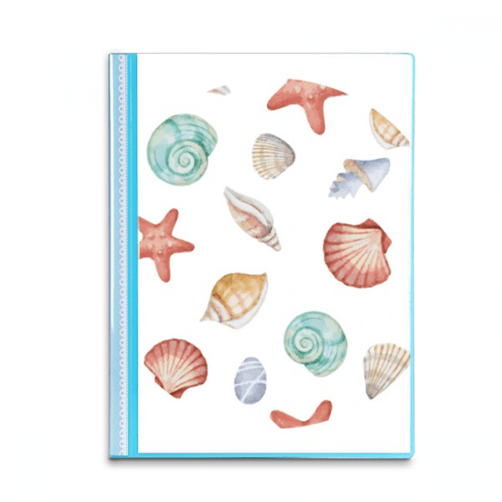 Colorful Scallop Marine Life Illustration Book Sheet Protectors ...
