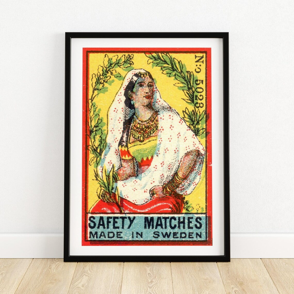 Colorful Scandinavian Matchbox Art Print Vintage Swedish Design ...