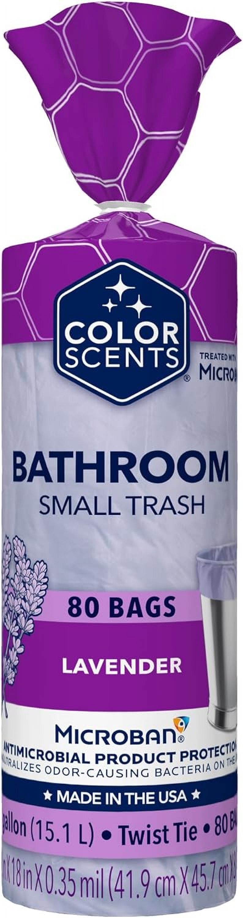Colorful Scented Small Trash Bags - 4 Gallon, 80 Count (Pack of 80 ...