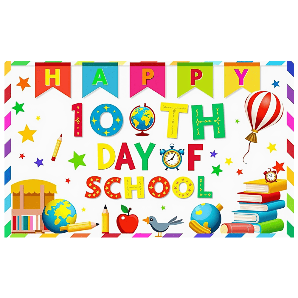 Colorful School Banner Polyester Material Kids Celebration Event ...