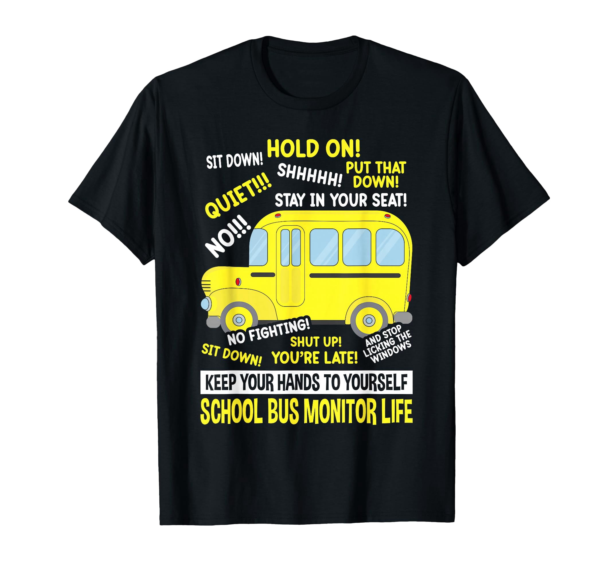 Colorful School Bus Monitor Graphic T-Shirt for Fun and Engaging School ...