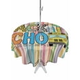 Colorful School Season Round Outdoor Tablecloth with Umbrella Hole ...