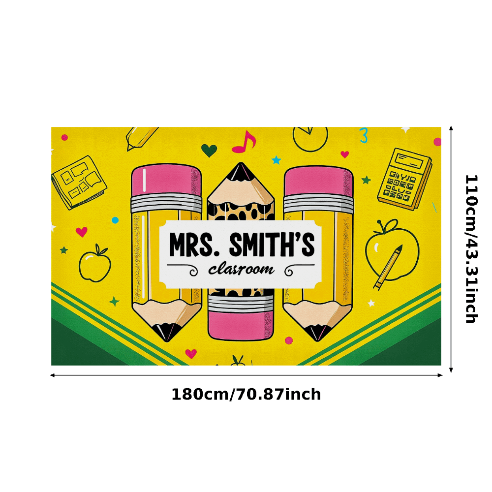 Colorful School Themed Banner with Pencils Apples and Learning Elements ...