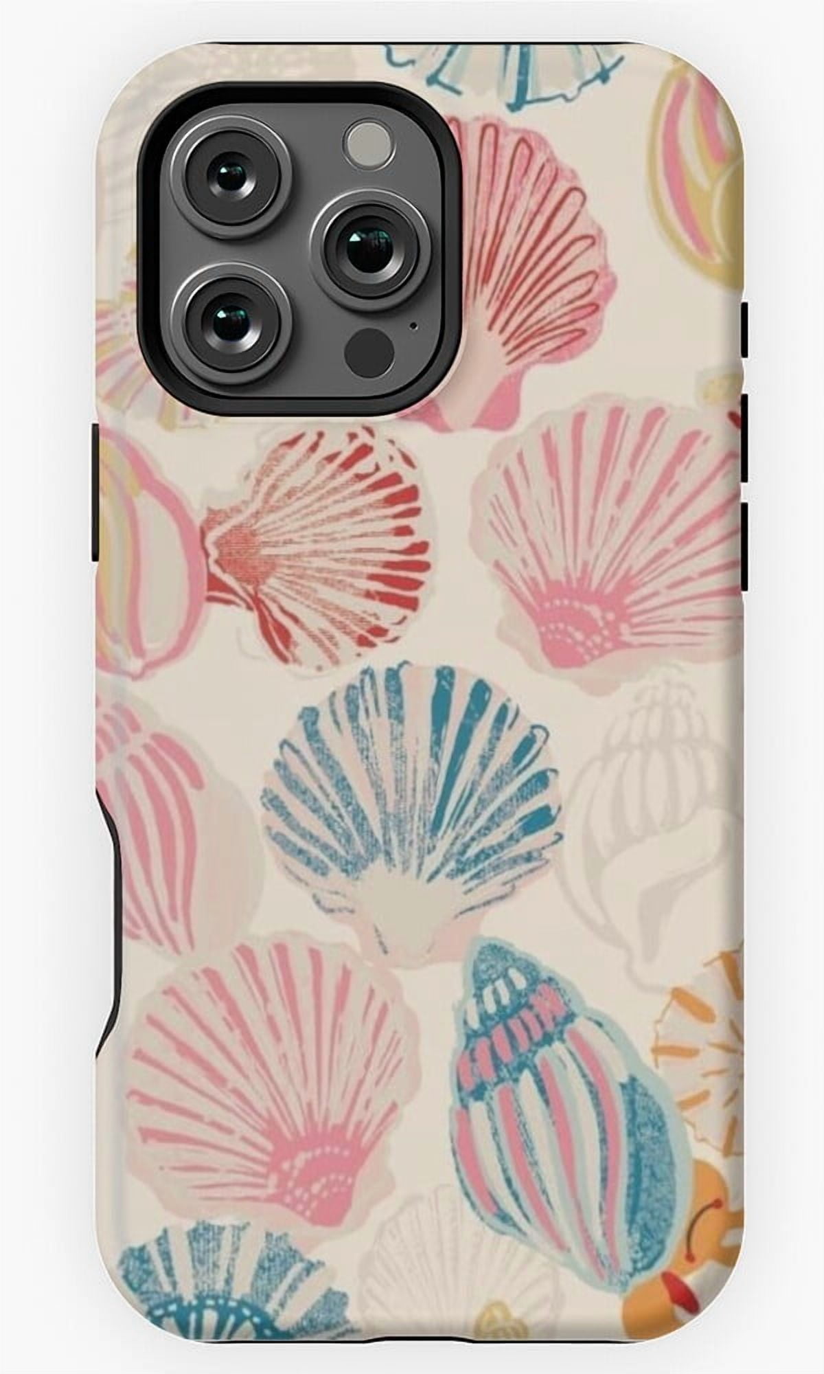 Colorful Seashell Coastal Ocean Pattern Artwork Phone Case for iPhone ...
