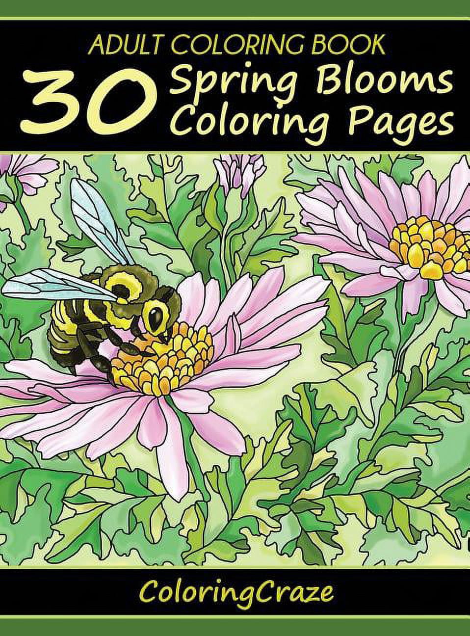 Colorful Seasons Adult Coloring Book: 30 Spring Blooms Coloring Pages ...