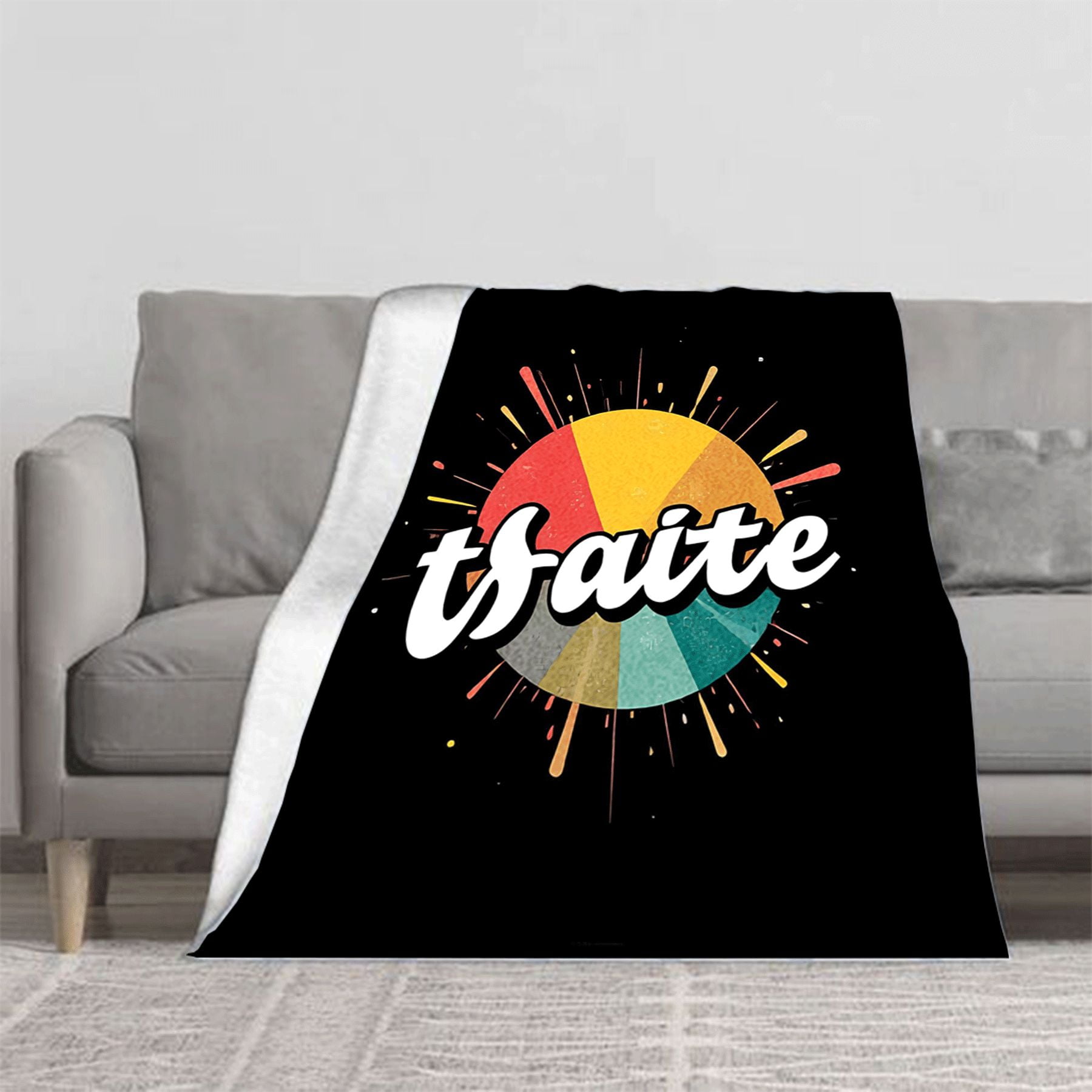 Colorful Segmented Pie Chart Design Flannel Blanket - Soft Warm Cozy ...