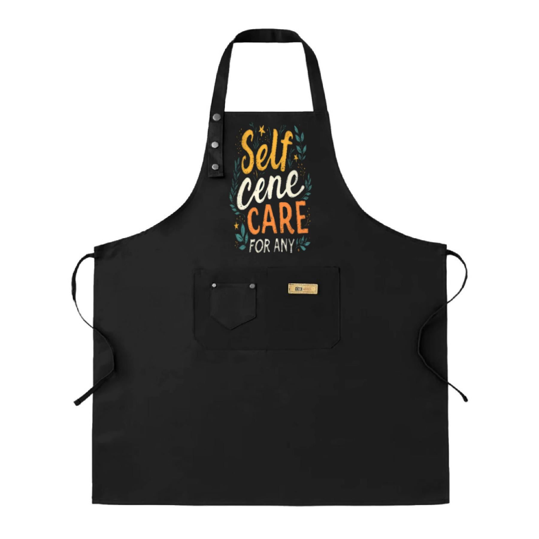 Colorful Self - Care Design Adjustable Bib Apron 2-Pack with Pockets ...