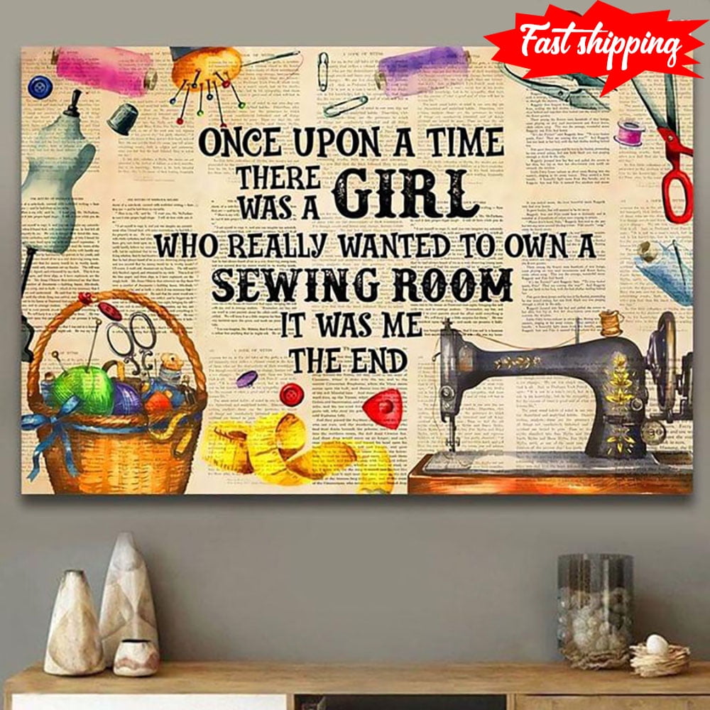 Colorful Sewing Tools Book Page Theme Once Upon A Time There Was A Girl ...