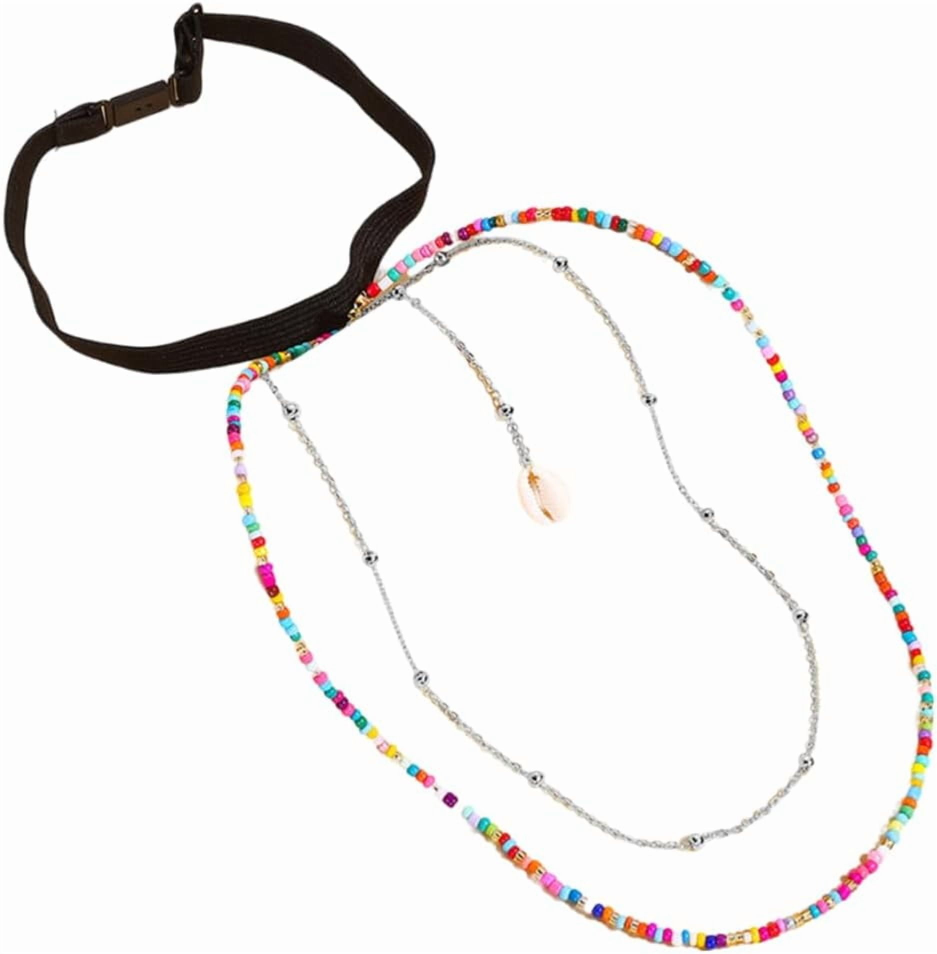 Colorful Shell Thigh Chain Jewelry Summer Beach Silver Bead Seashell ...