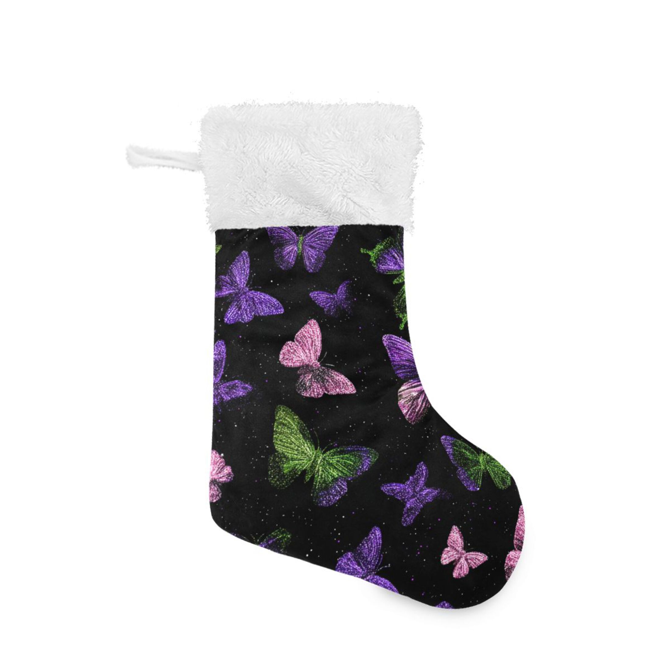 Colorful Shining Butterflies Beautiful Christmas Stockings Large ...