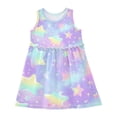 Colorful Shining Stars Sleeveless Dress A-Line One-Piece Dress Quick ...