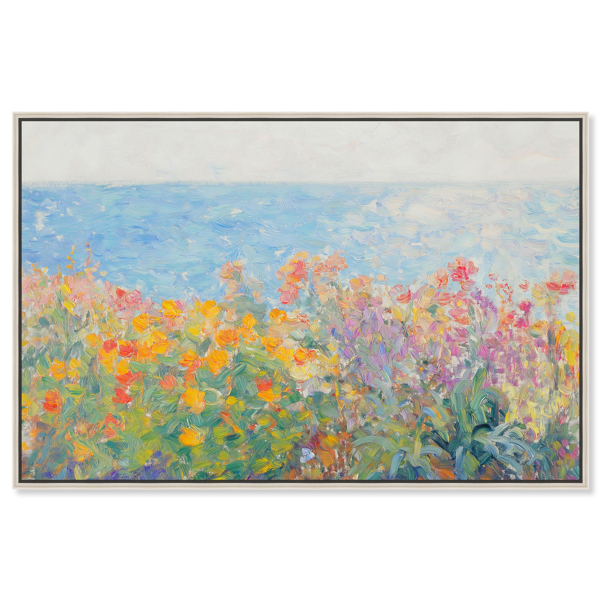 Colorful Shoreline Garden Canvas Impressionism Art by Art Remedy ...
