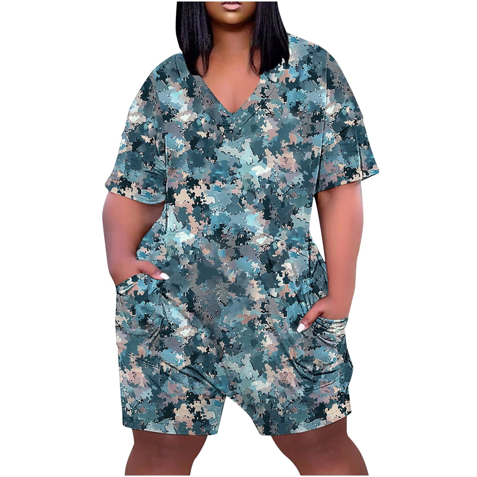 Colorful Shorts for Ladies Summer Fall Spandex Loose Fit Plus Size ...