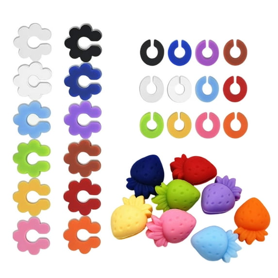 Colorful Silicone Drink Markers Cocktail Accessories for Easy ...