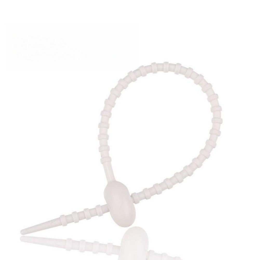 Colorful Silicone Ties Reusable Twist Tie Cord Keeper Straps Management ...