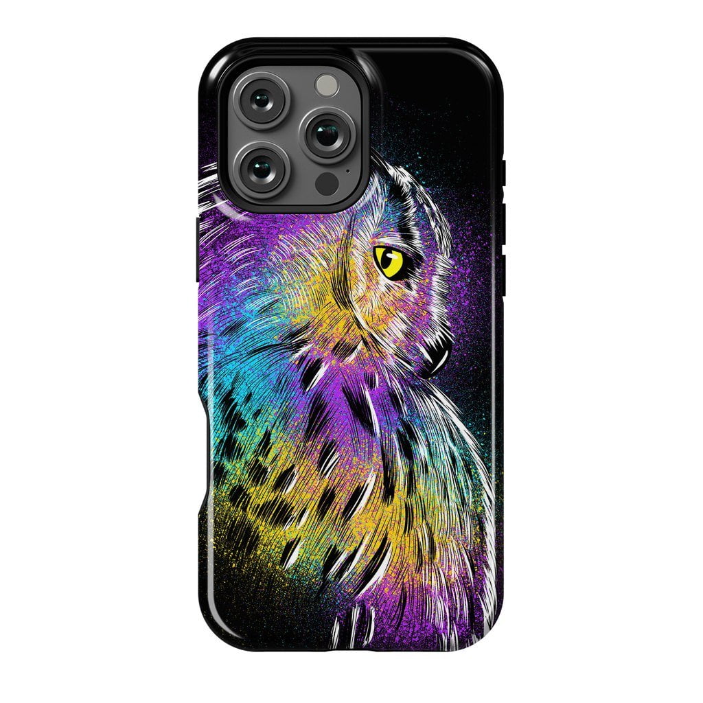 Colorful Sketch Art Owl Bird Phone Case for iPhone 11 12 13 14 15 16 ...