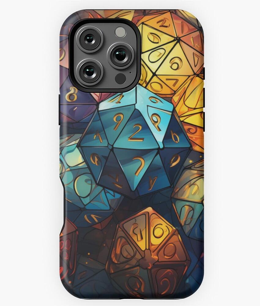 Colorful Sketch RPG Dice Pattern N126 Phone Case for iPhone 17 16 15 14 ...