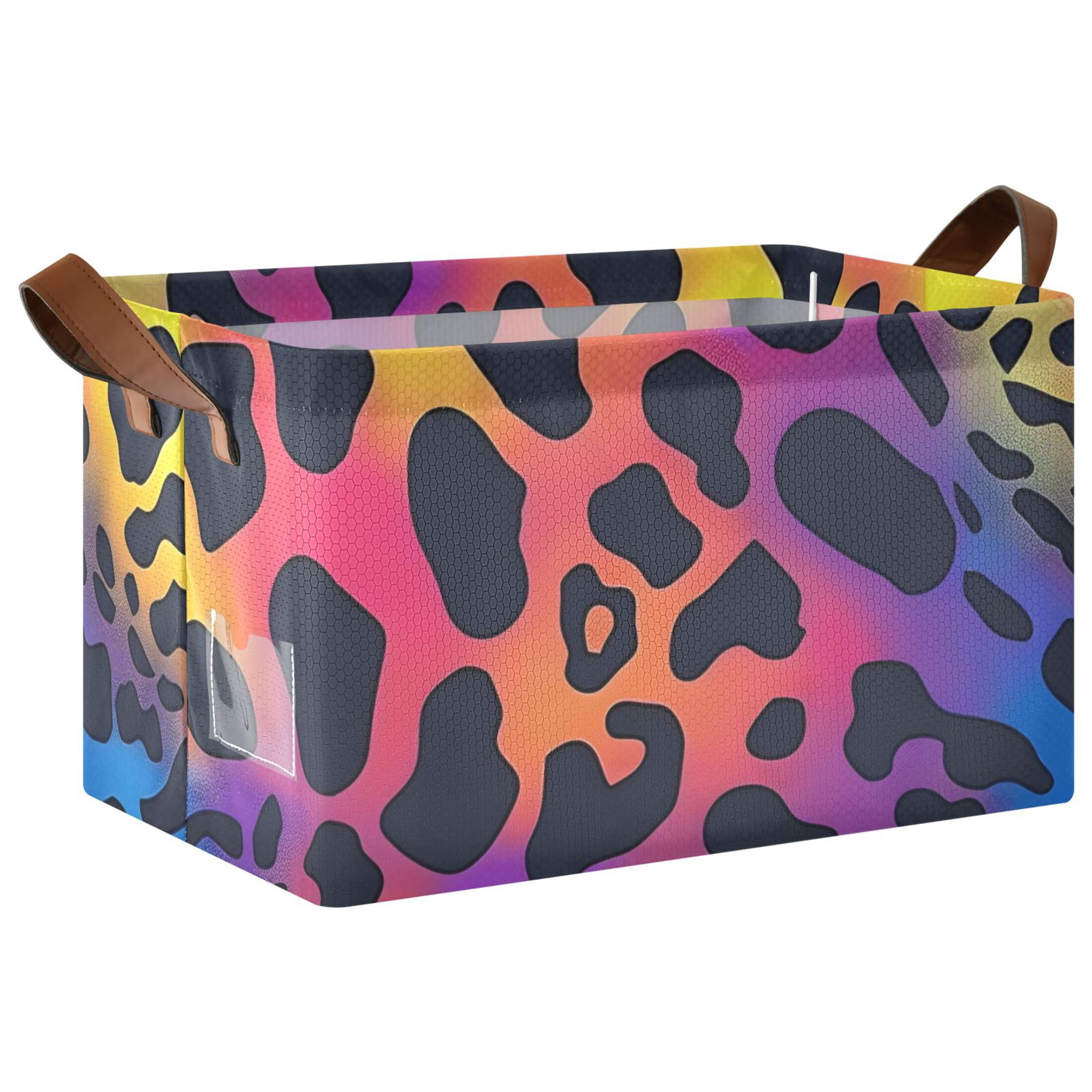 Colorful Skin Collapsible Storage Bin Open Home Shelf Basket Water ...