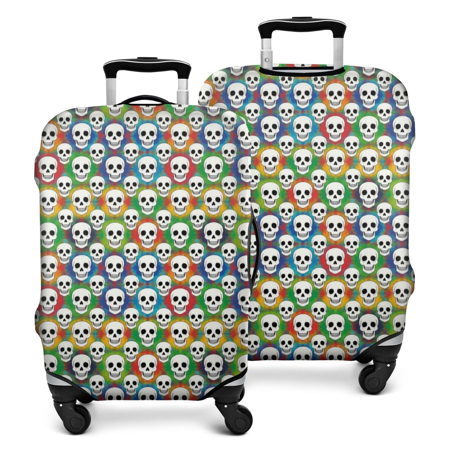 Colorful Skull Pattern Luggage Cover Fashion Suitcase Cover Baggage ...