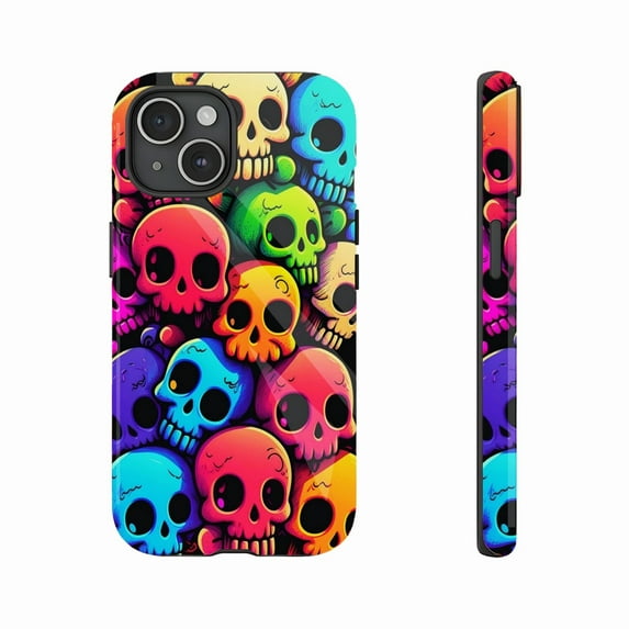 Colorful Skull Phone Case for Teens & Adults - Durable Shockproof ...