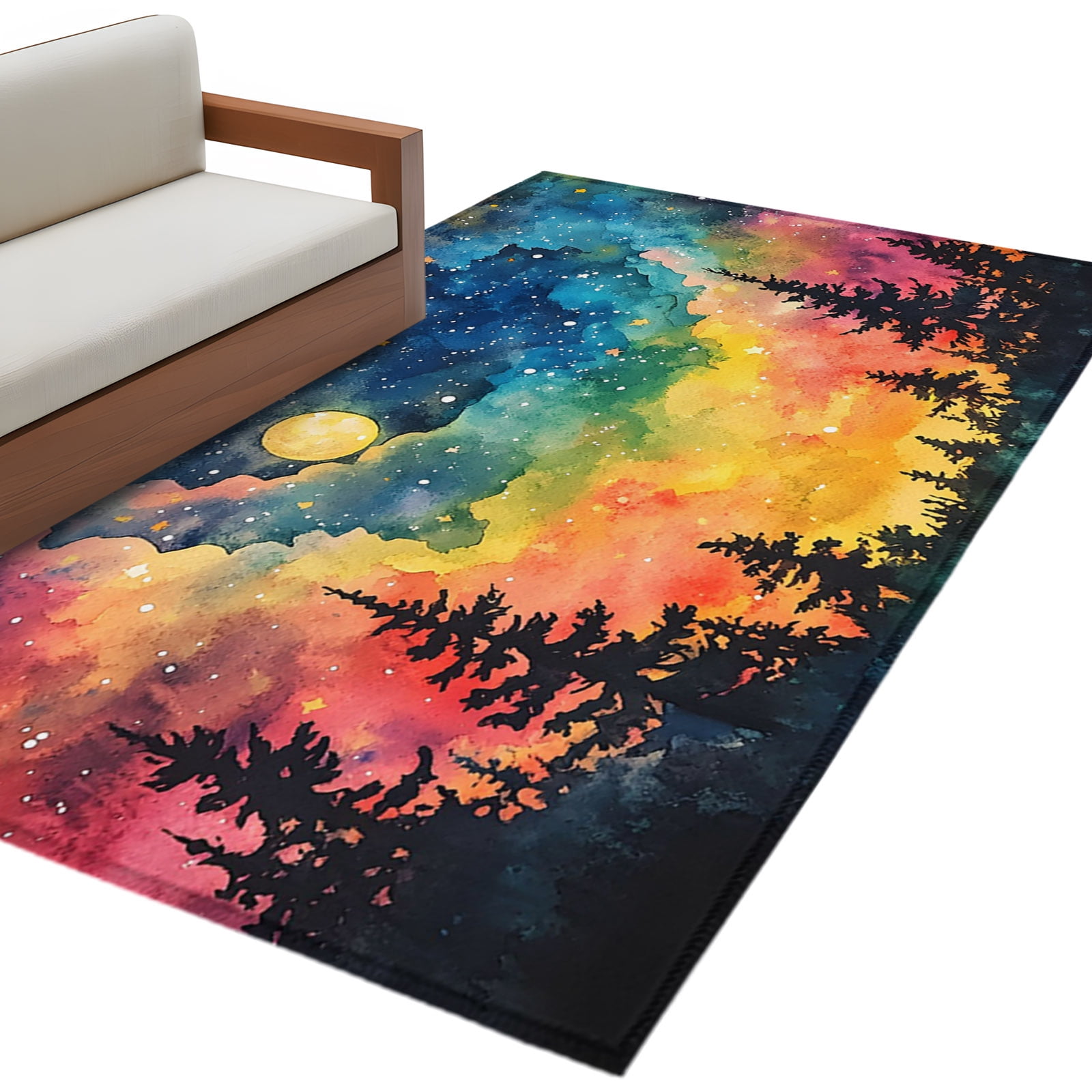 Colorful Sky Kitchen Runner Rug 2.7x5 Washable Runners for Hallway Non ...