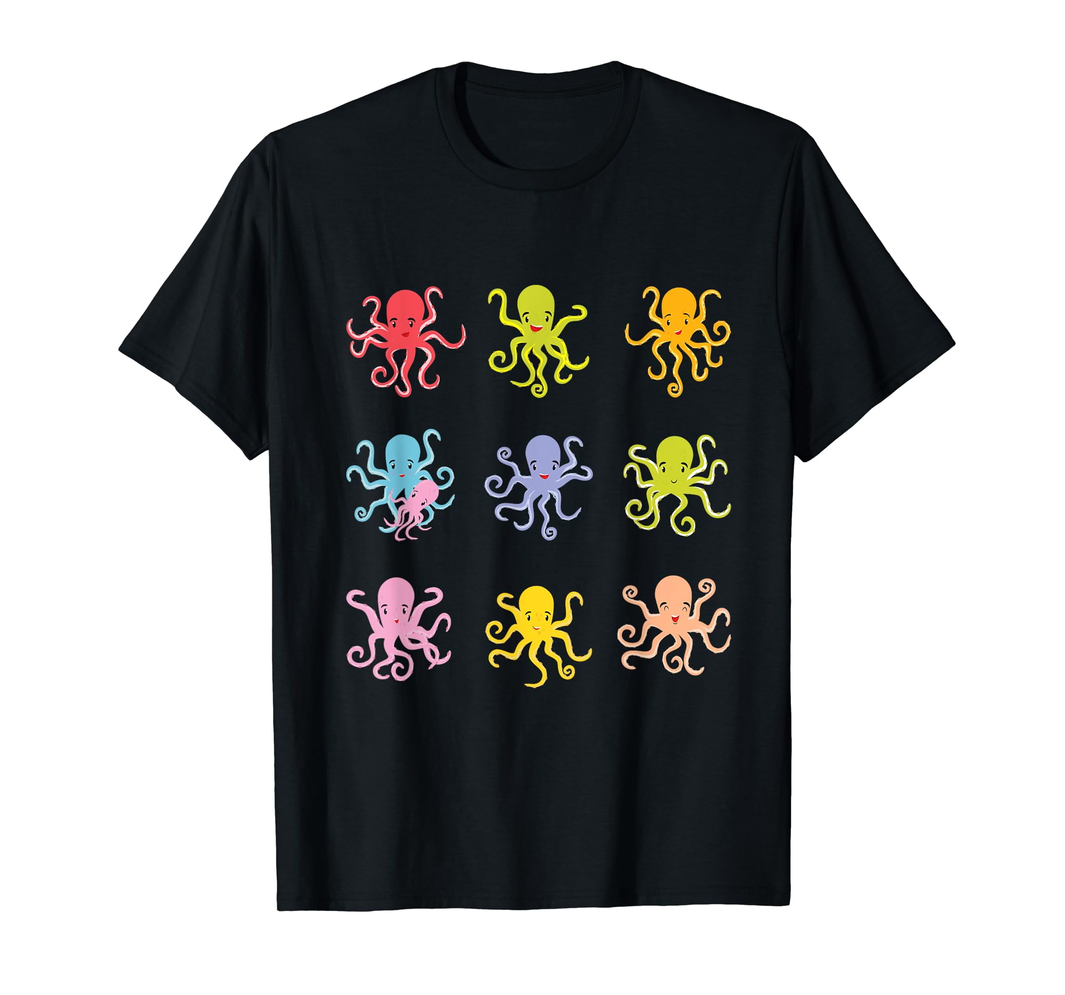 Colorful Small Octopuses - Sea Animal Lover Marine Biologist T-Shirt ...