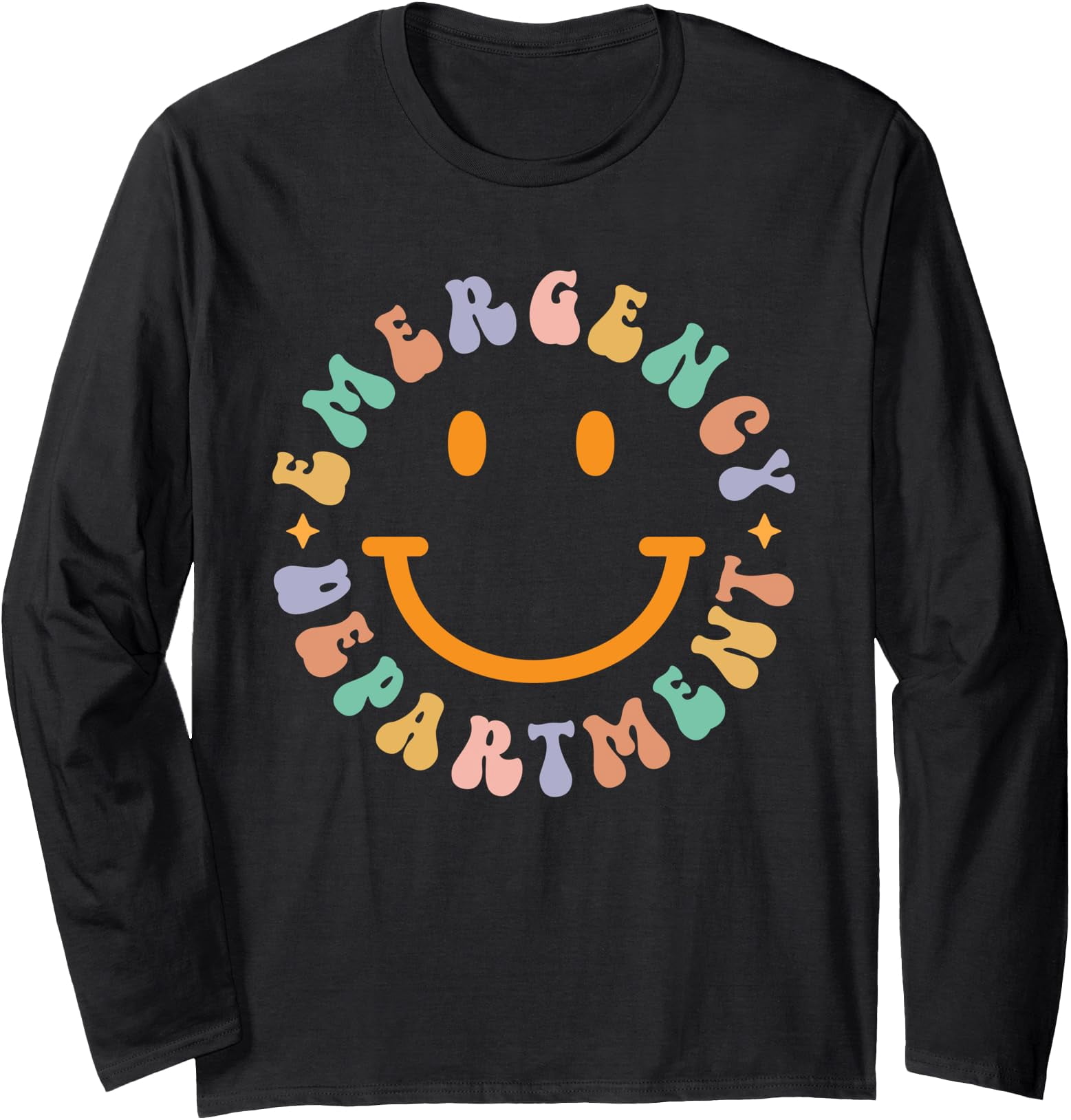 Colorful Smiley Face Long Sleeve T-Shirt for Emergency Department ...