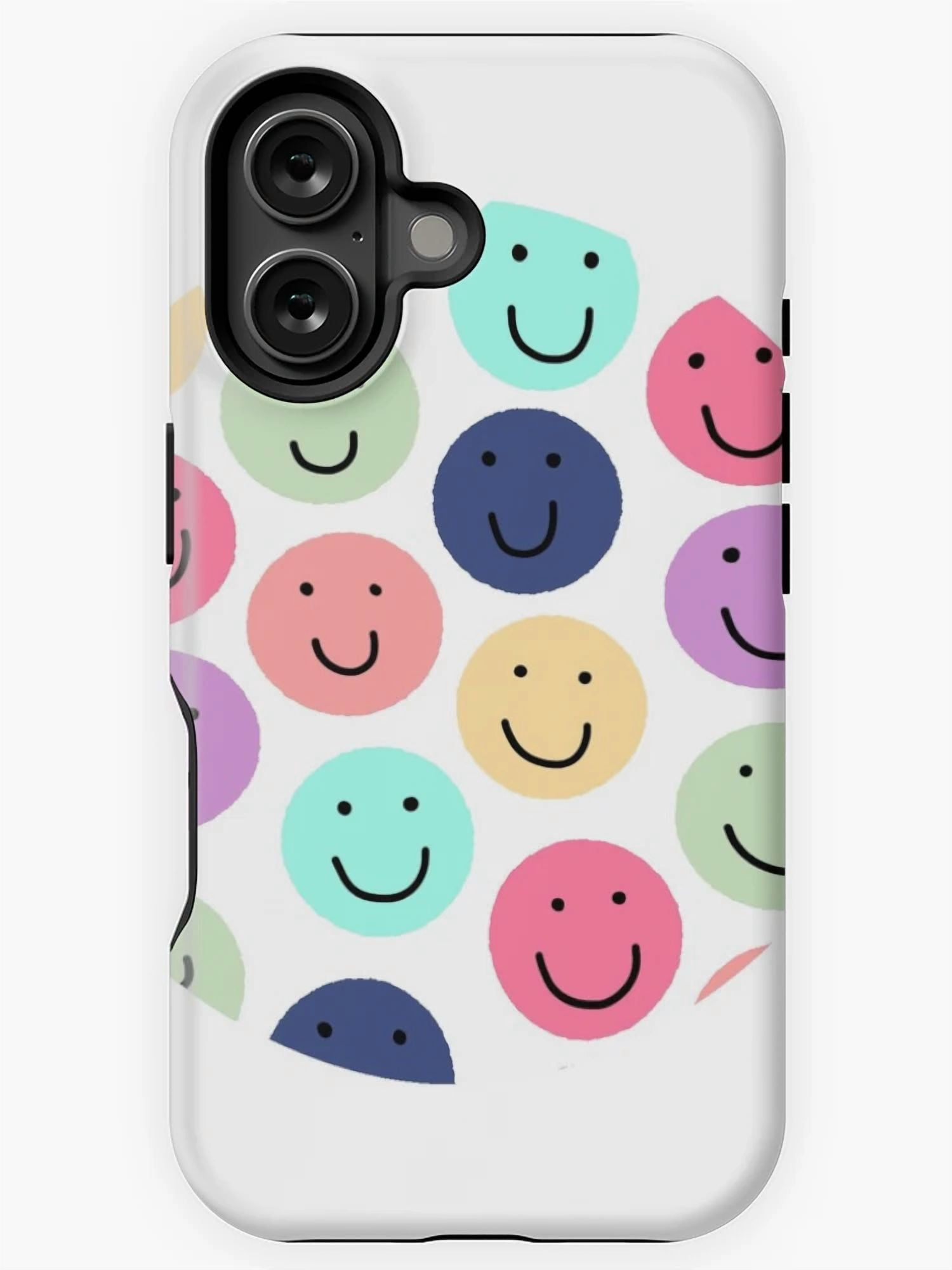 Colorful Smiley Faces iPhone Case 11 through 16 Pro Max - Walmart.com