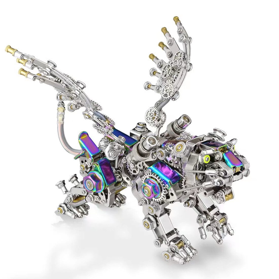 Colorful Smilodon Tiger with Wings 3D Brain Teaser, 650PCS Vibrant ...