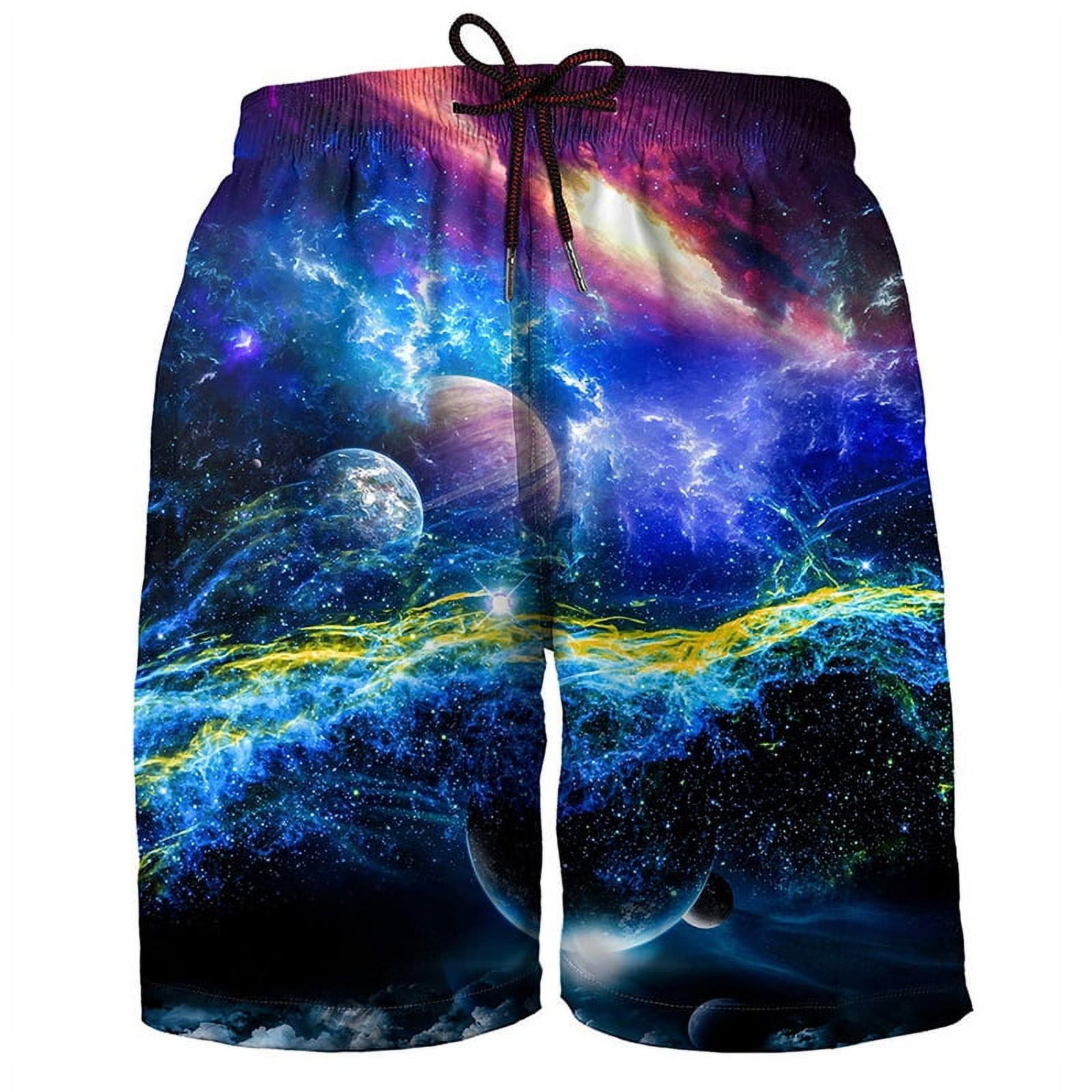 Colorful Smog Graffiti Starry Sky Shorts Pants Men 3D Printed y2k Board ...