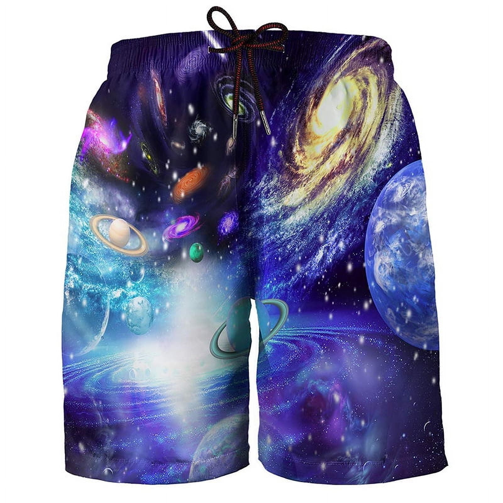 Colorful Smog Graffiti Starry Sky Shorts Pants Men 3D Printed y2k Board ...