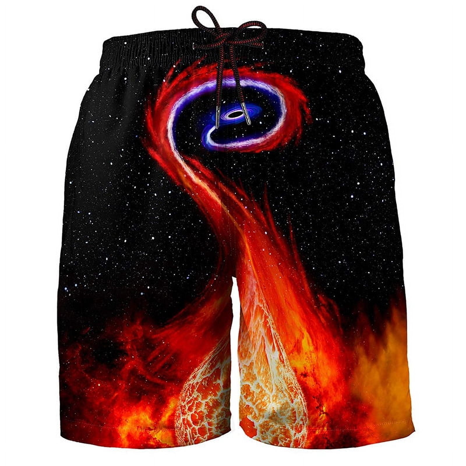 Colorful Smog Graffiti Starry Sky Shorts Pants Men 3D Printed y2k Board ...