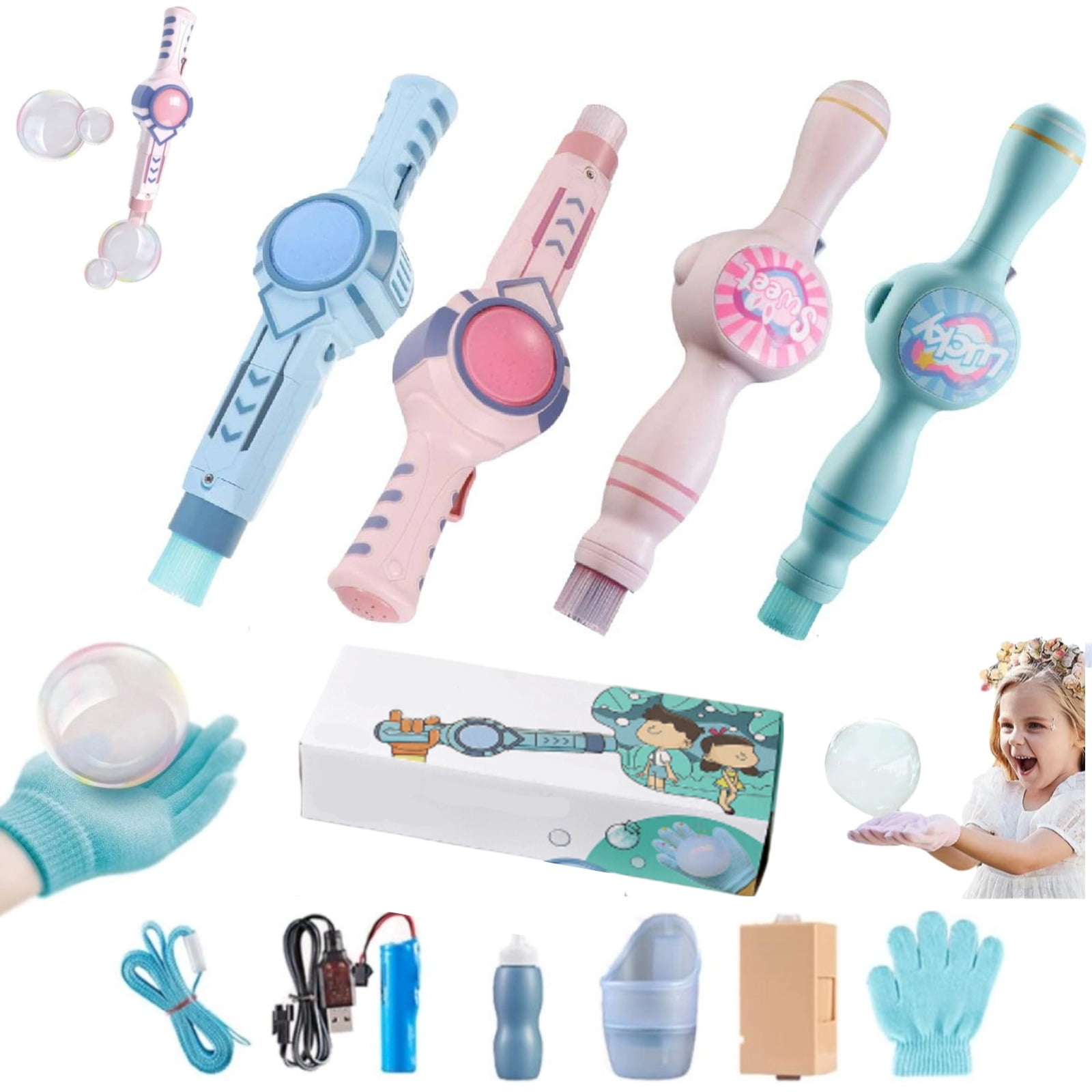 Colorful Smoke Bubble Machine, Elastic Bubble Fog Wand, Magic ...