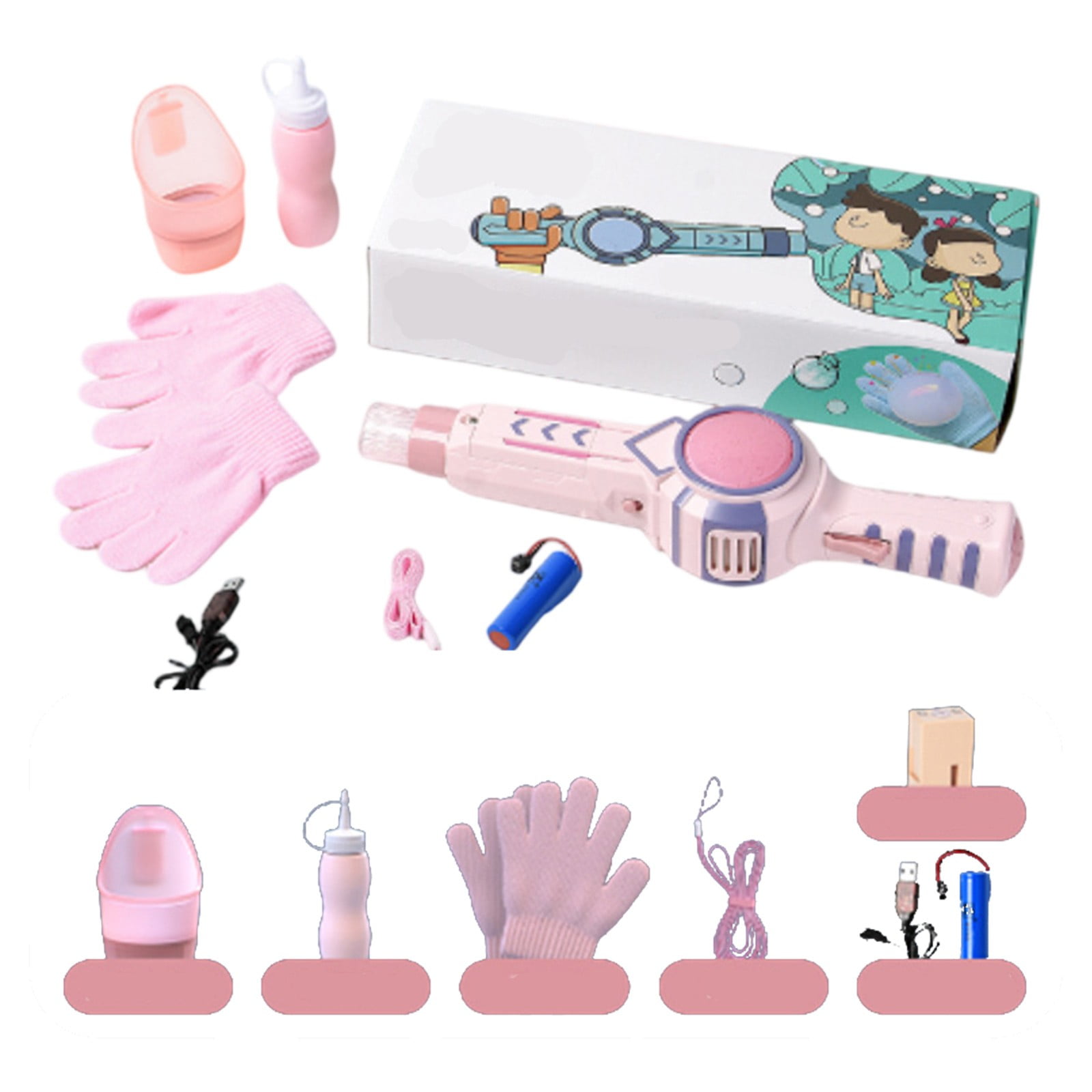 Elastic Bubble Fog Wand, 2025 New Colorful Smoke Bubble Machine with ...