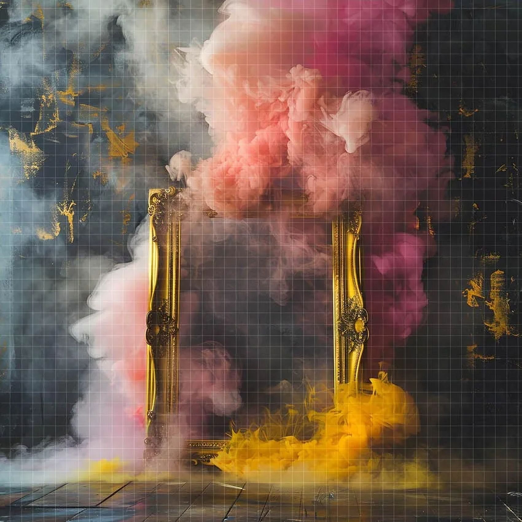 Colorful Smoke Frames Adult Birthday Wedding Maternity Art Portrait r ...