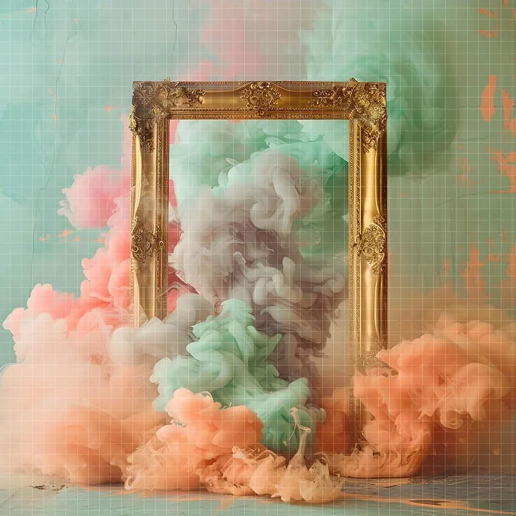 Colorful Smoke Frames Adult Birthday Wedding Maternity Art Portrait r ...