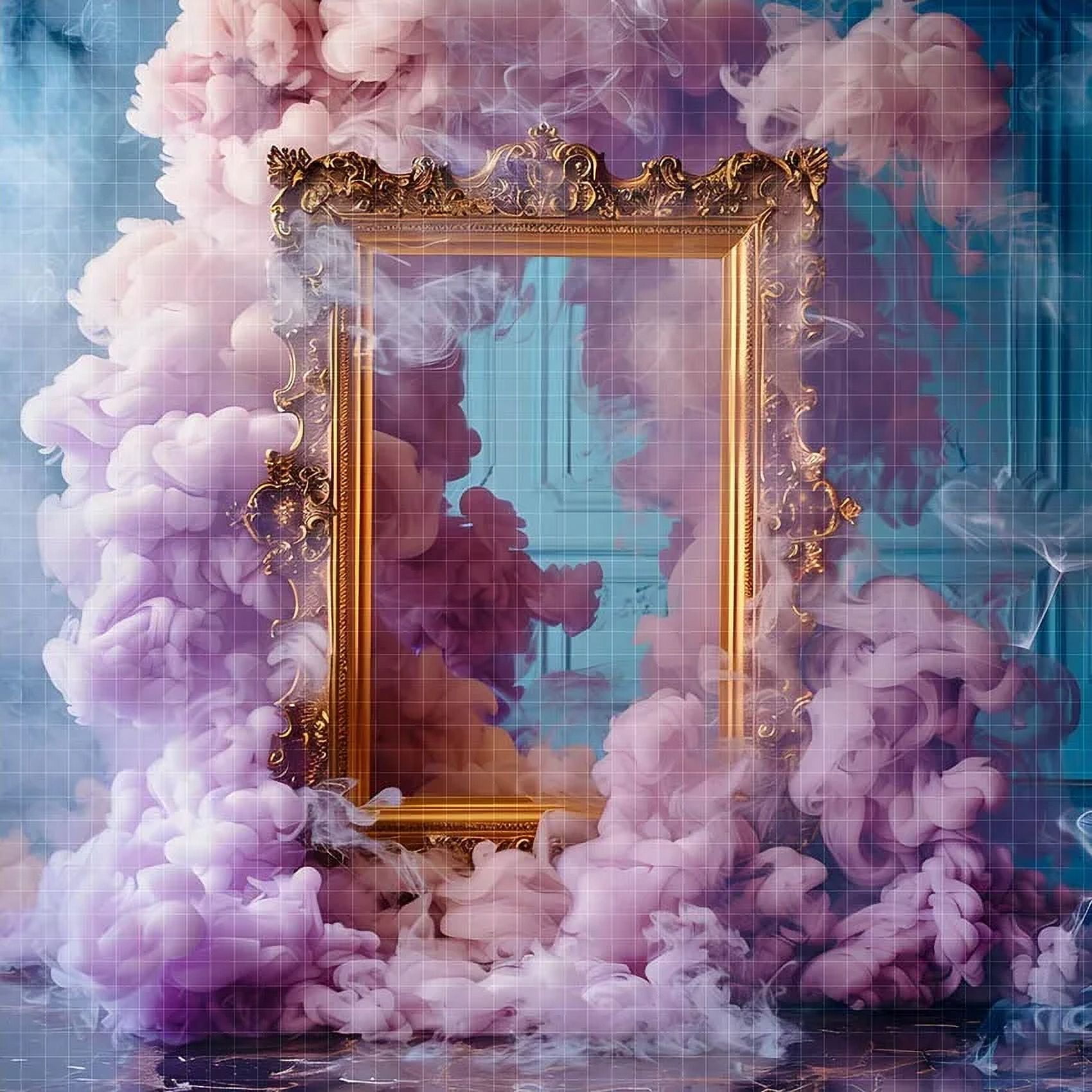 Colorful Smoke Frames Adult Birthday Wedding Maternity Art Portrait r ...