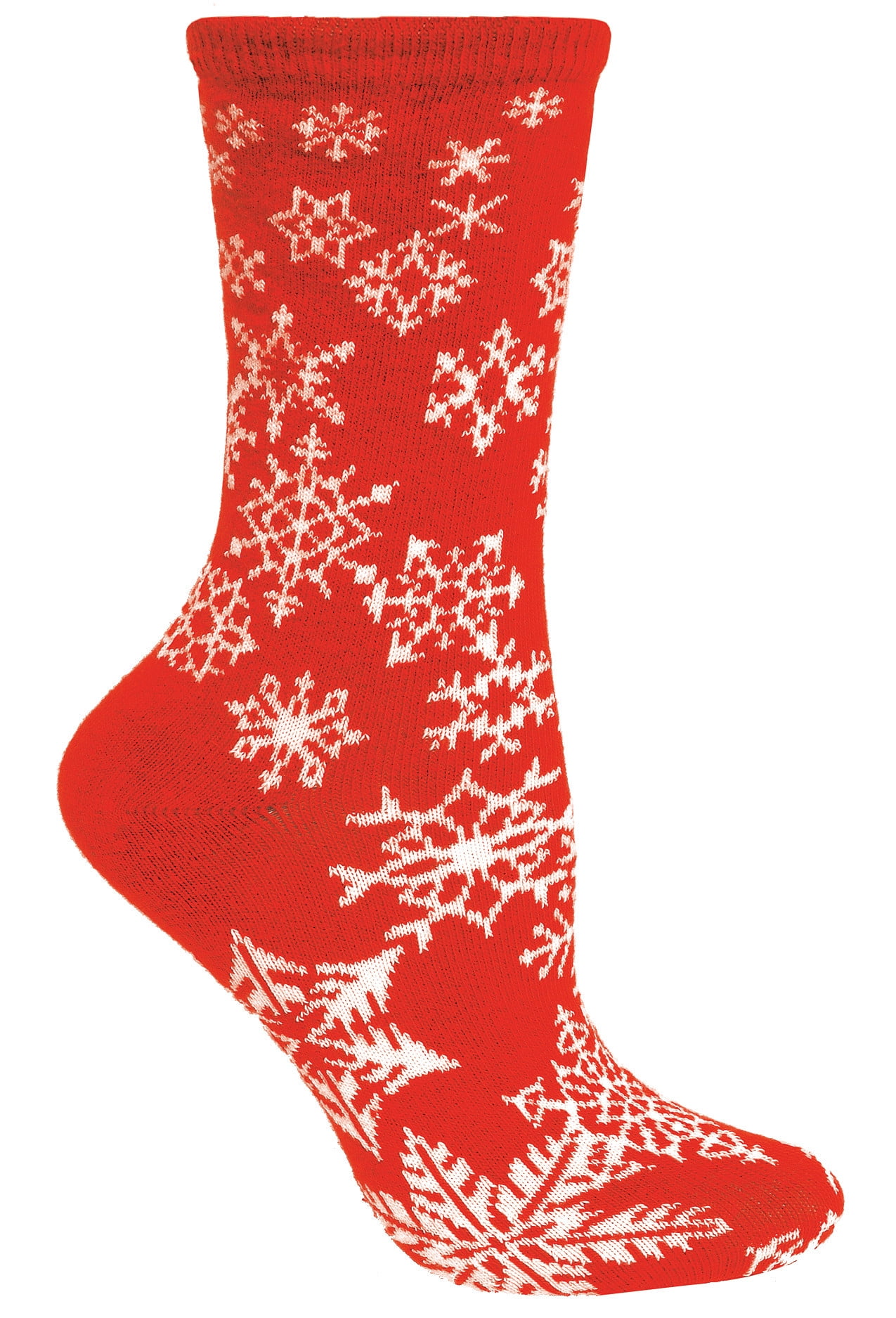 Colorful Snowflakes Red Ladies Socks - Walmart.com