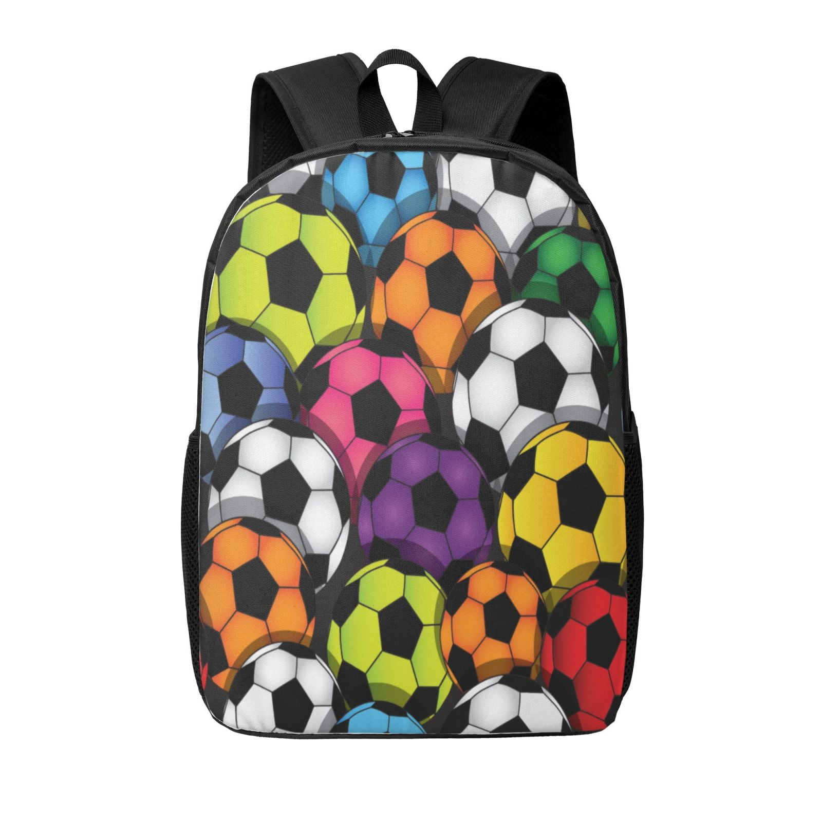 Colorful Soccer Balls Backpack Fashion Travel Backpack Laptop Backpack ...