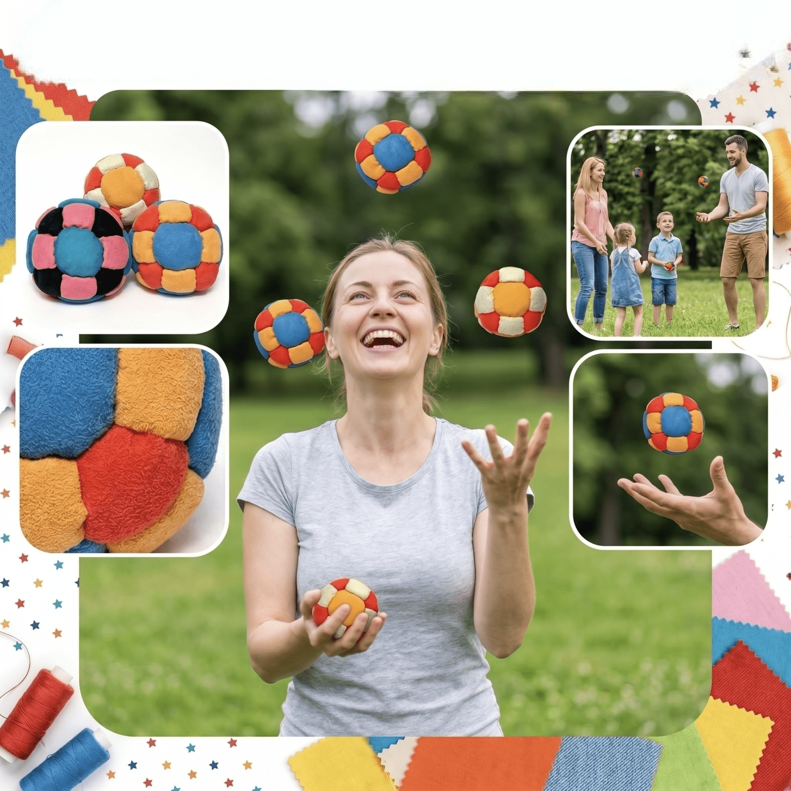 Colorful Soccer Juggling Ball, Juggling Balls for Beginners with No ...