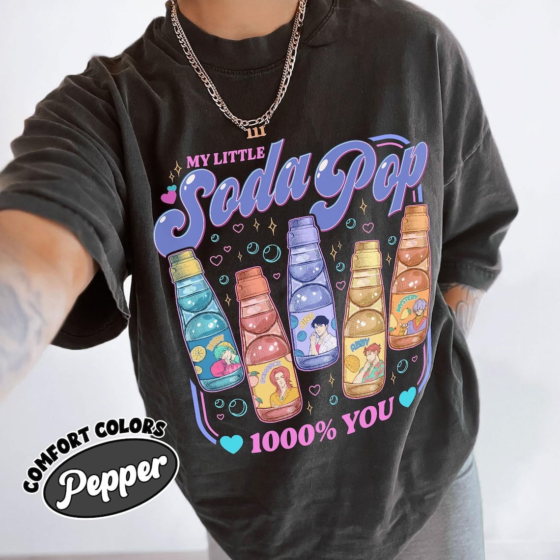 Colorful Soda Pop Boy Band Graphic Tee – Unisex Comfort Colors T-Shirt ...