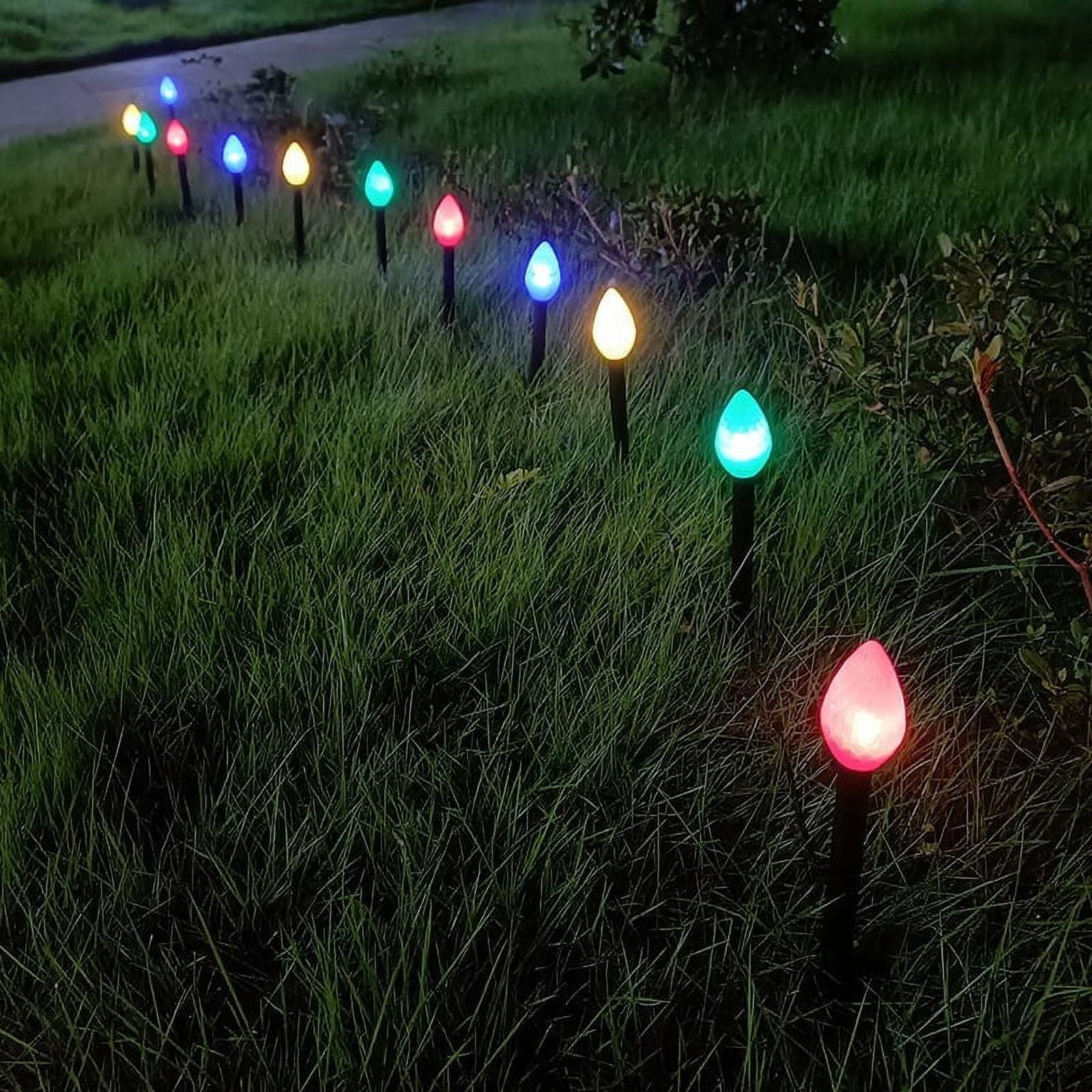 Colorful Solar-Powered C9 Strawberry LED String Lights with One Drag ...