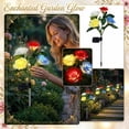 Colorful Solar Rose Flower Lights - Outdoor LED Landscape Lighting for ...