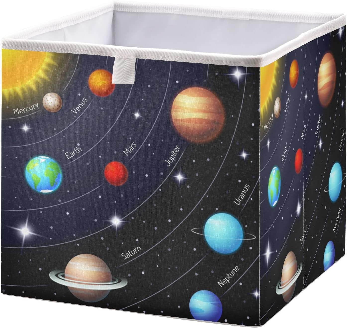 Colorful Solar System Storage Baskets for Shelves Foldable Collapsible ...
